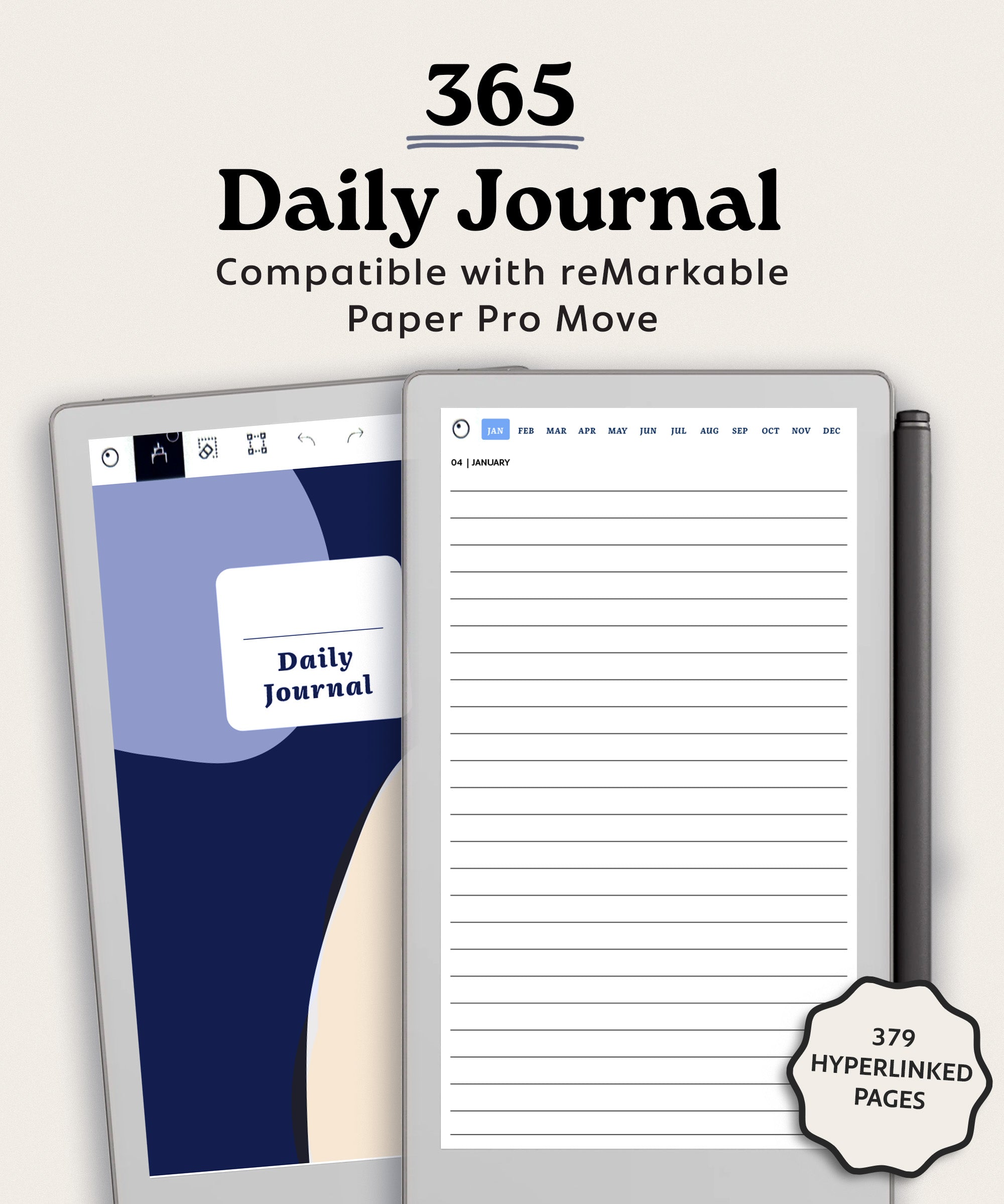 2026 Daily Digital Planner for reMarkable Paper Pro | Minimalist PDF ...