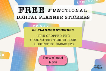 Free Digital Planner Stickers | Digital Frames – Jena W Designs