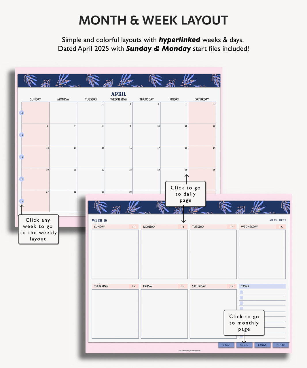 Fun & Functional Digital Planners & Organizers | Jena W Designs