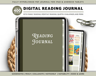 Digital Reading Journal | Reading Journal Template – Jena W Designs