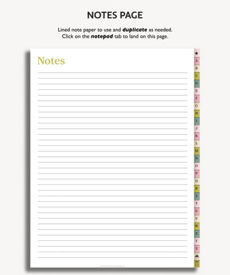 Digital Address Book | Hyperlinked PDF Contact Book – Jena W Designs