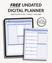 Free Undated Digital Planner | Aesthetic Browser – Jena W Designs