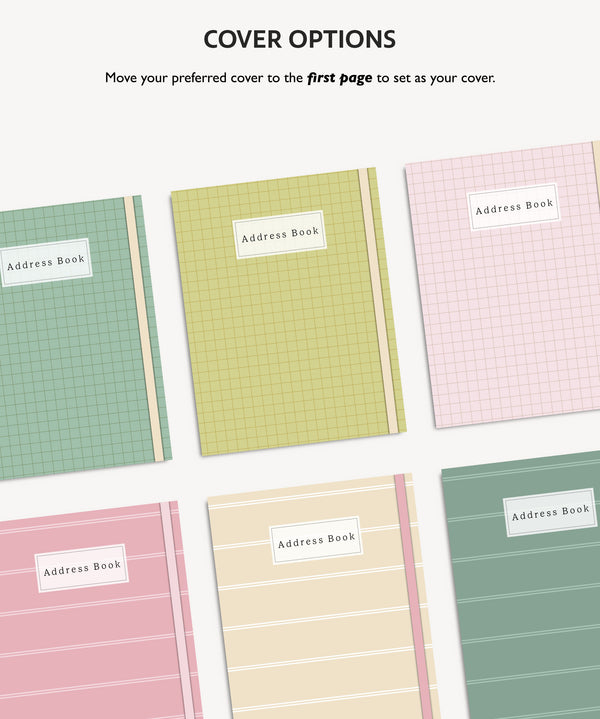 Digital Address Book | Hyperlinked PDF Contact Book – Jena W Designs