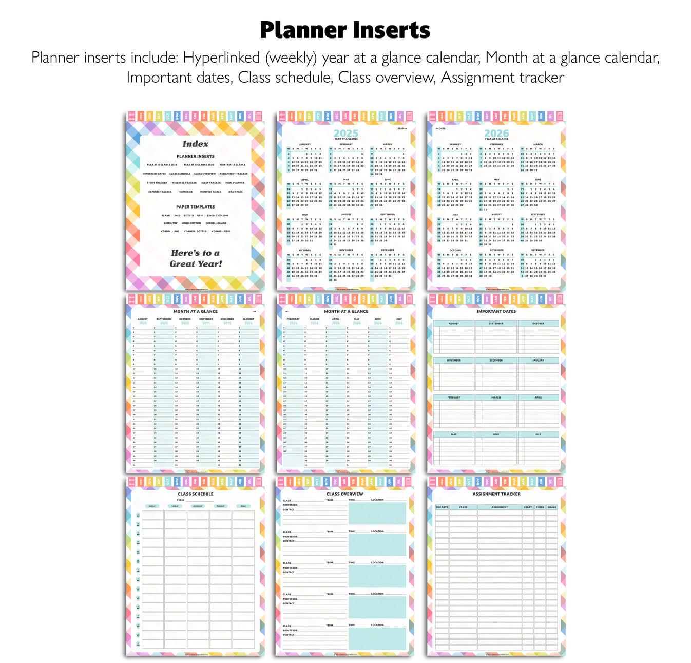 2025 - 2026 Mid Year Student Planner - Playful Academic Collection ...