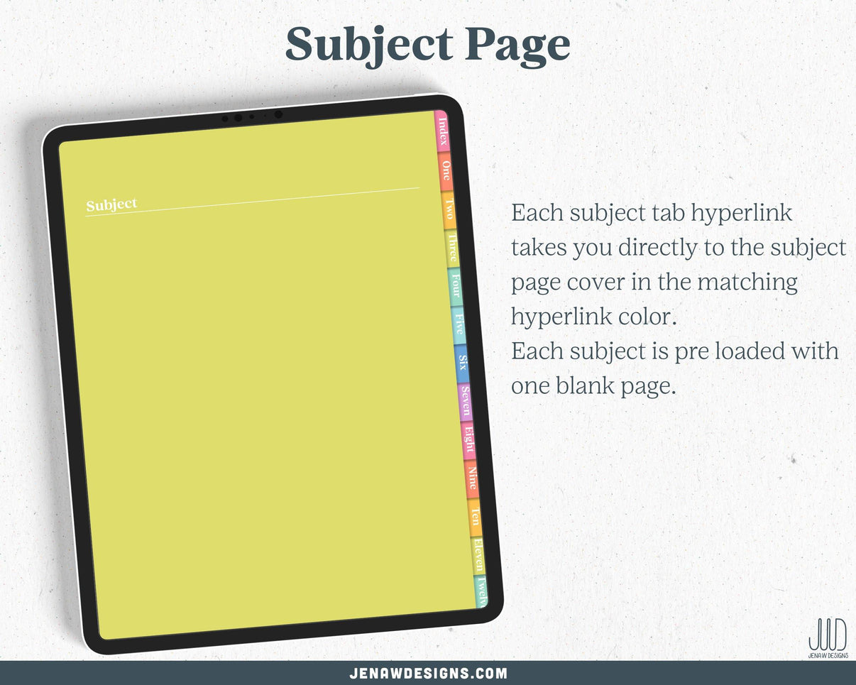 Digital Notebook for iPad and Android | Spring Notebook – Jena W Designs