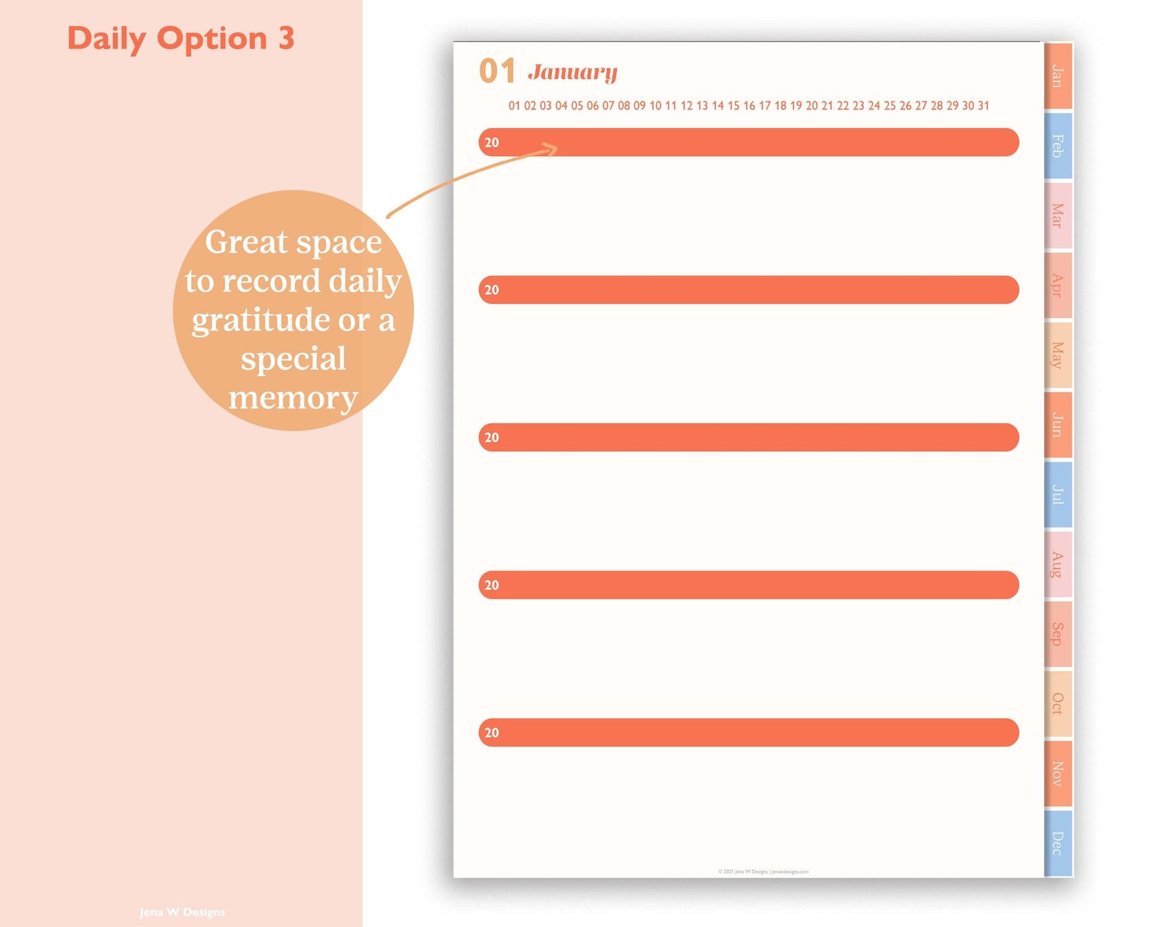 5 Year Daily Journal | One Line a Day Memory Book – Jena W Designs