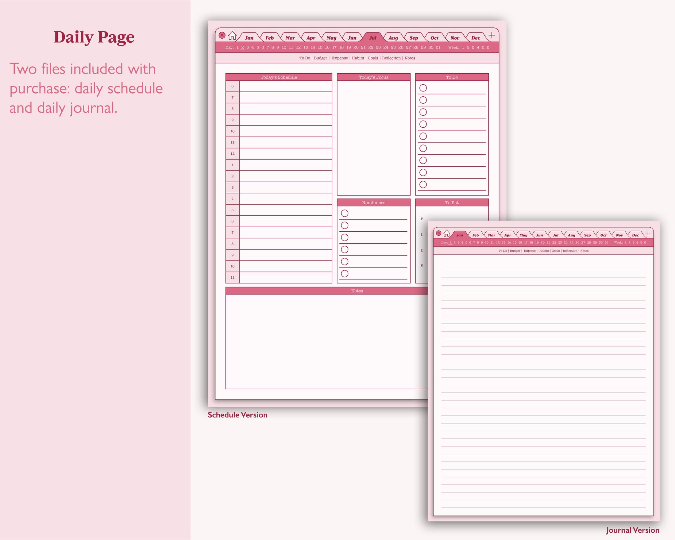 Free Undated Digital Planner | Aesthetic Browser – Jena W Designs