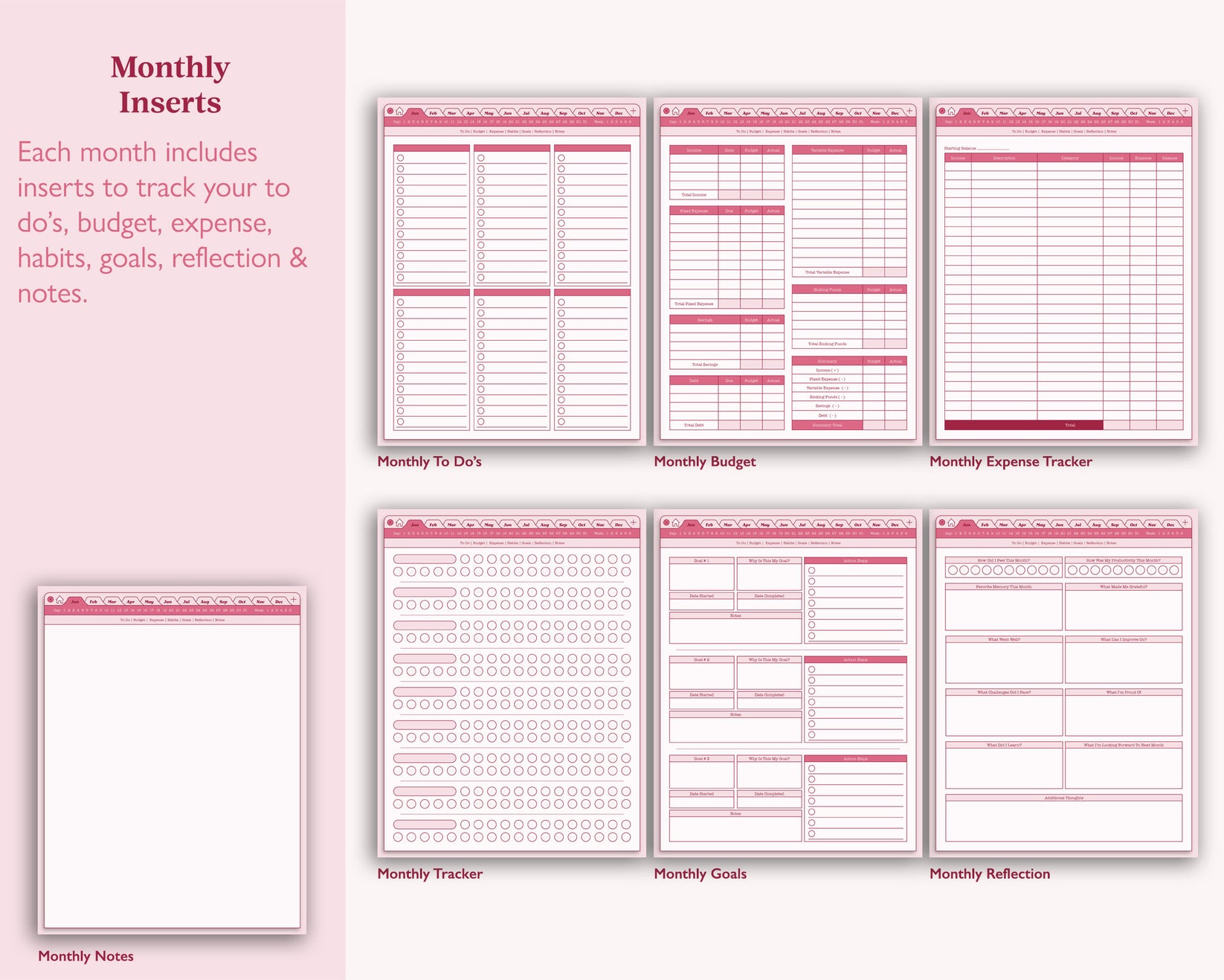 Free Undated Digital Planner | Aesthetic Browser – Jena W Designs