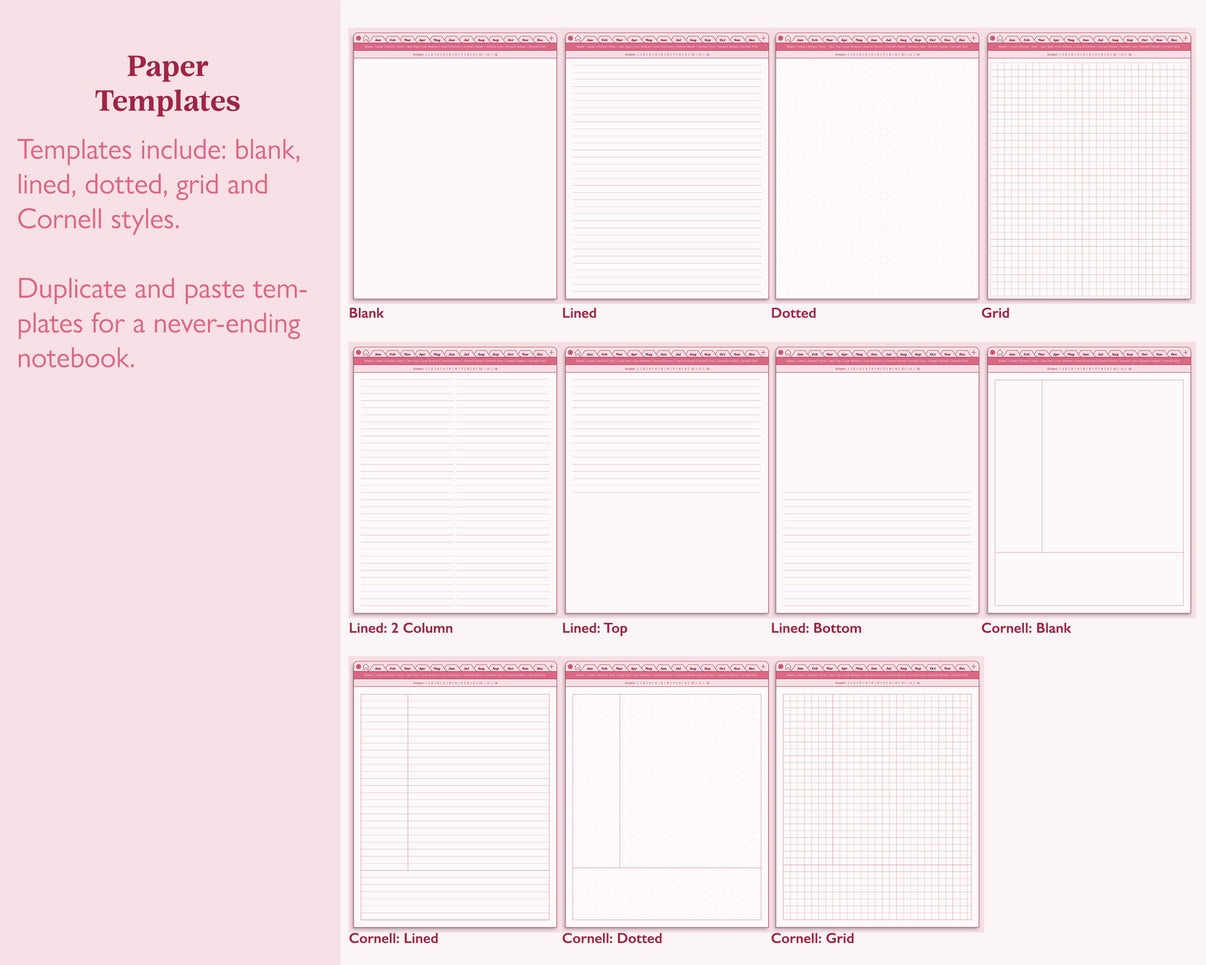 Free Undated Digital Planner | Aesthetic Browser – Jena W Designs