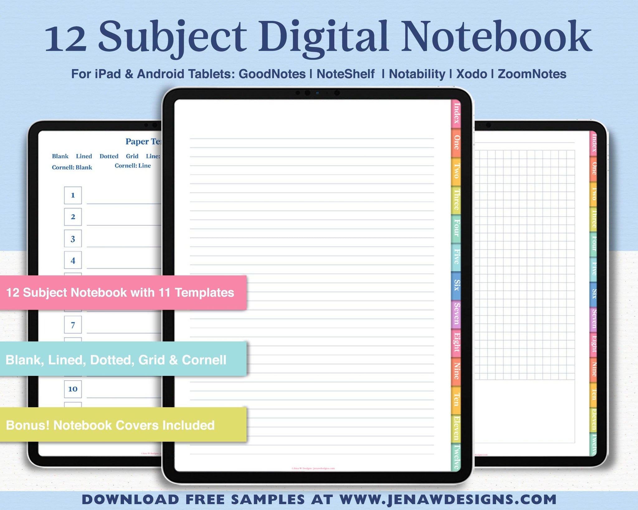 Digital Notebook for iPad and Android | Spring Notebook – Jena W Designs