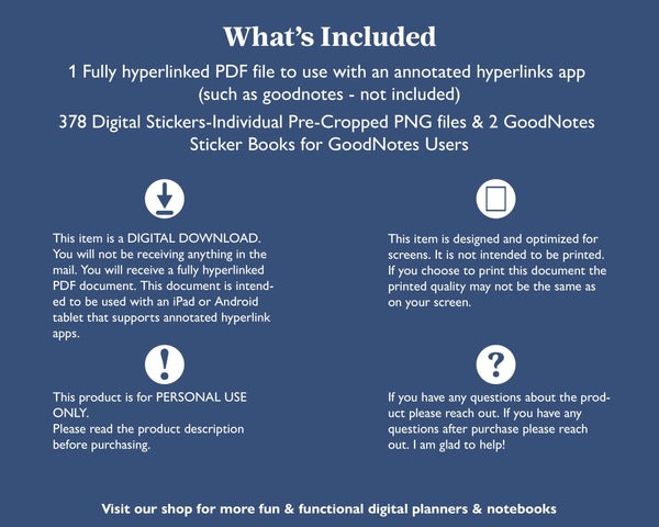 Digital Recipe Book with Meal Planner and Grocery List | Hyperlinked P ...