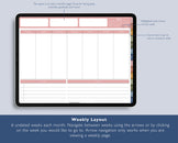 Undated Daily Planner with Monthly Budget & 12 Subject Notebook - Colo ...